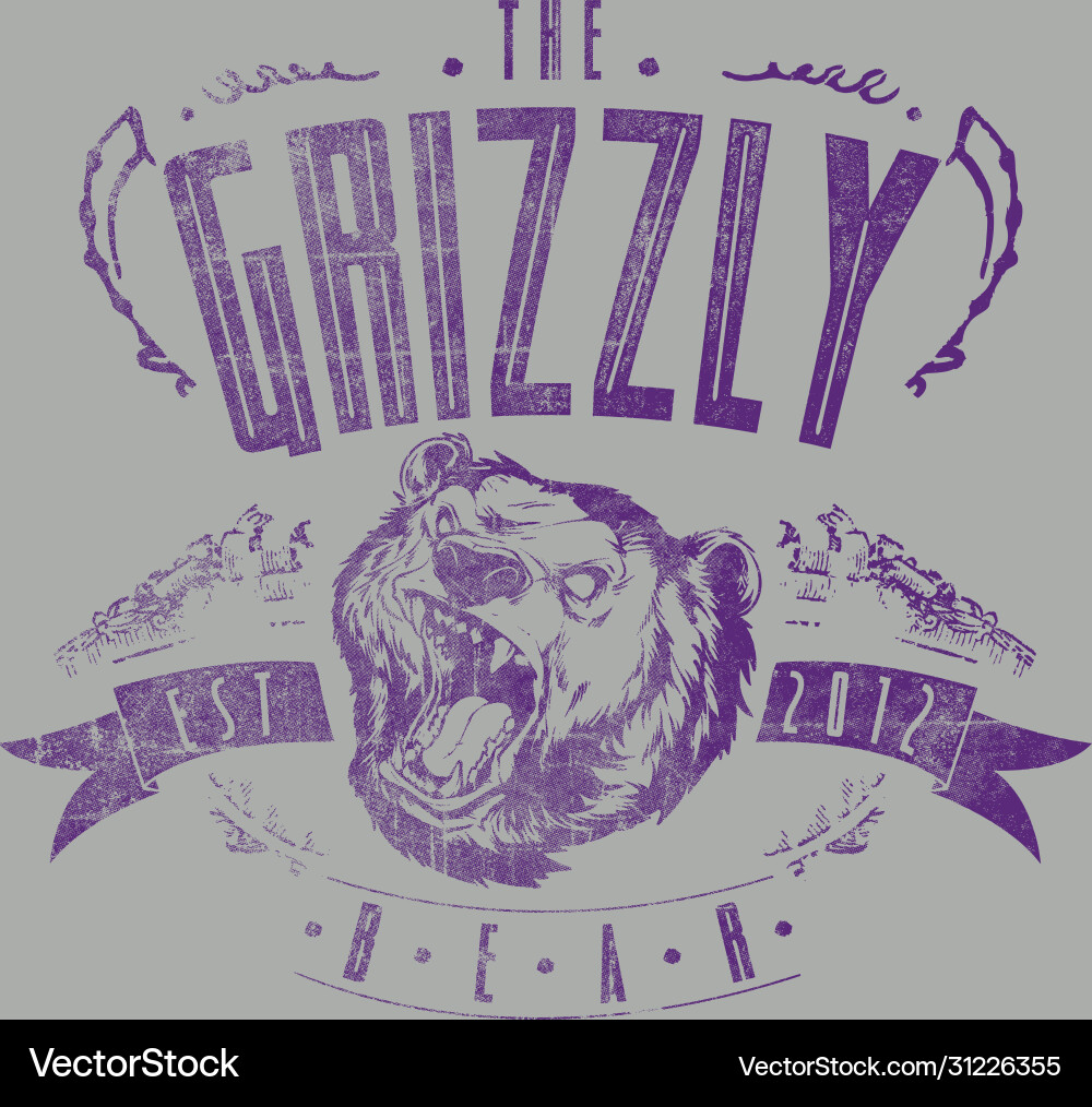 Grizzly bear Royalty Free Vector Image - VectorStock