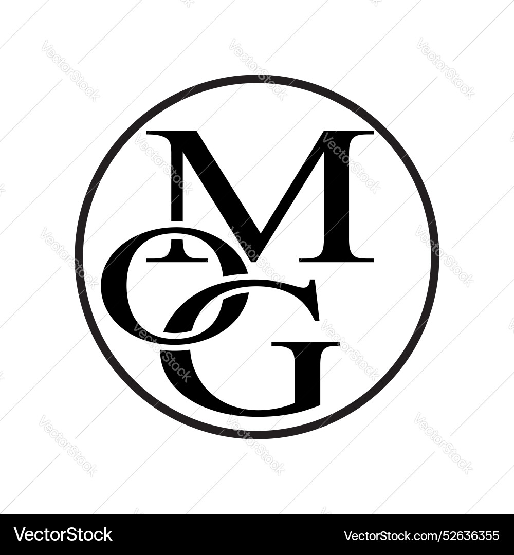 Initial alphabet letter circle logo Royalty Free Vector