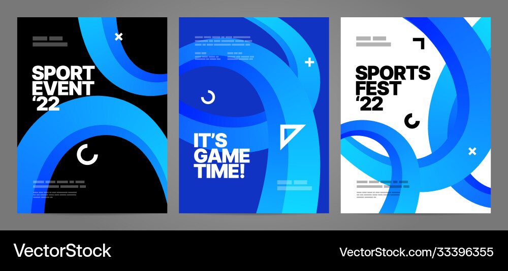 Layout poster template design for sport event Vector Image