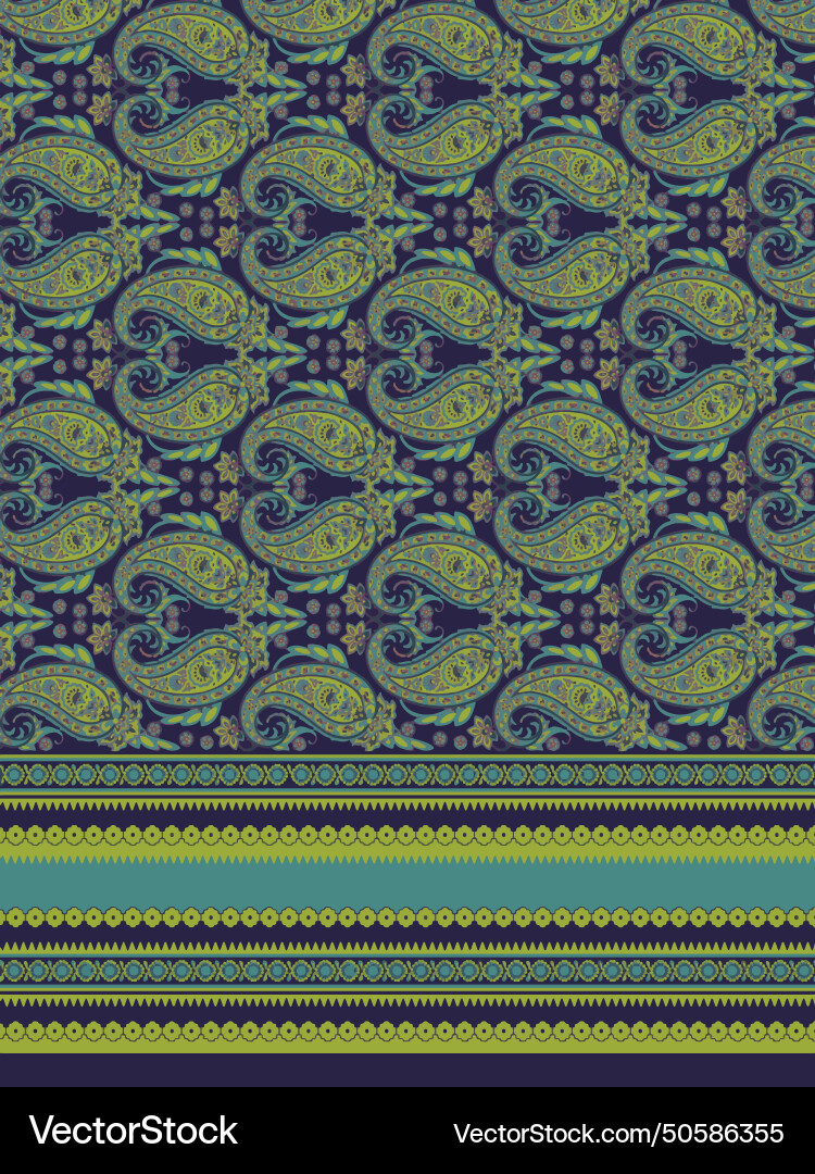 Textile digital design fabric print wallpaper Vector Image