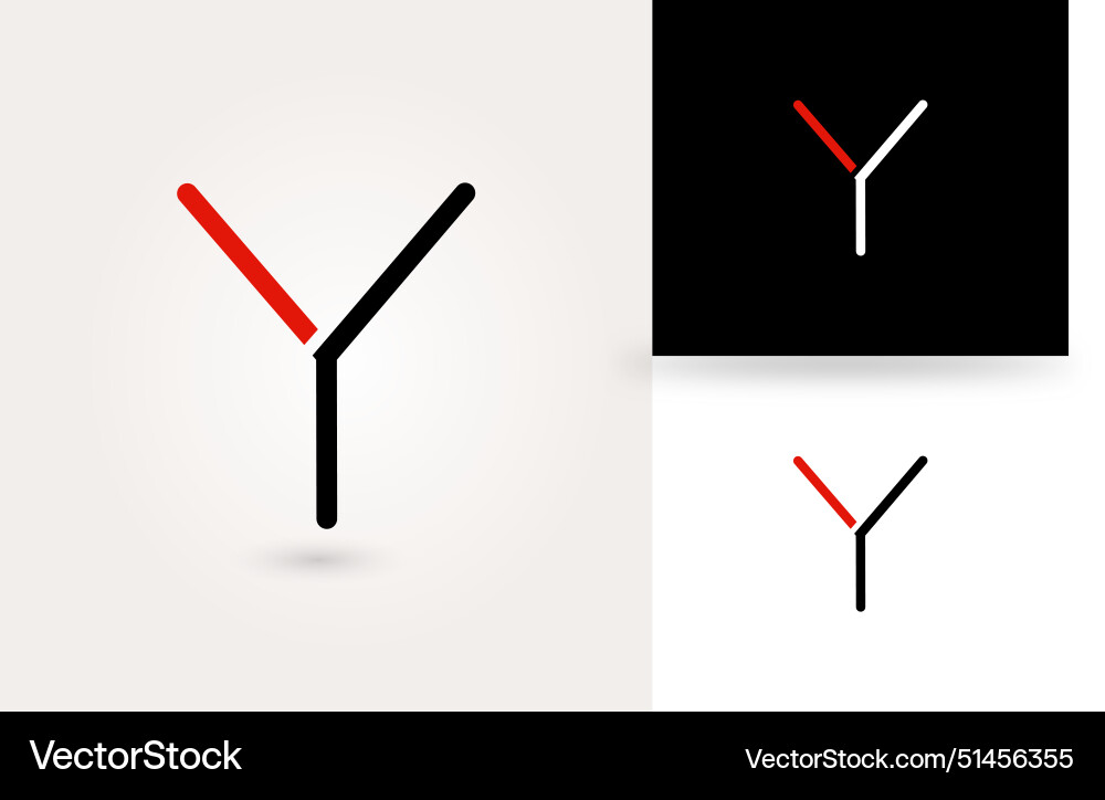 Y letter logo and alphabet design template Vector Image