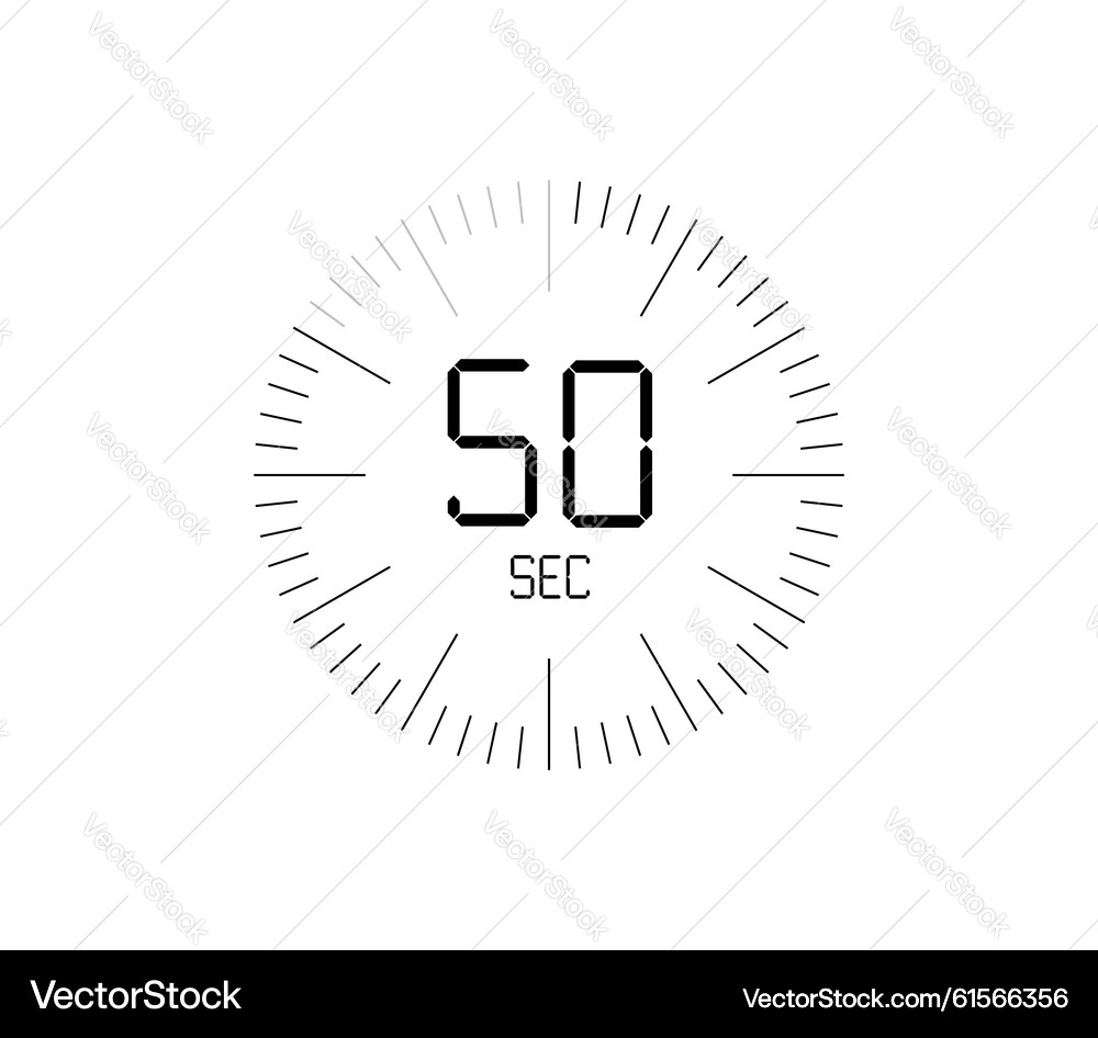 50 seconds Vector Images & Graphics for Commercial Use | VectorStock
