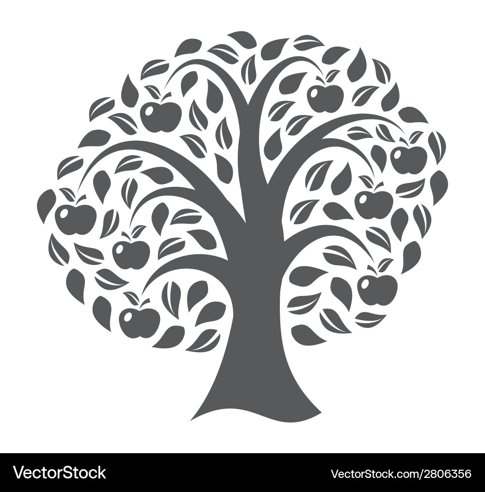 Apple tree Royalty Free Vector Image - VectorStock