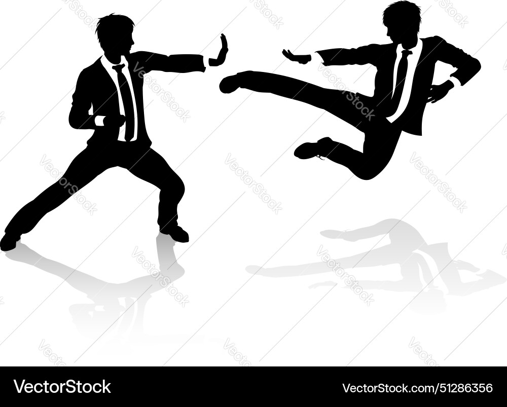 Business competition concept people fighting Vector Image