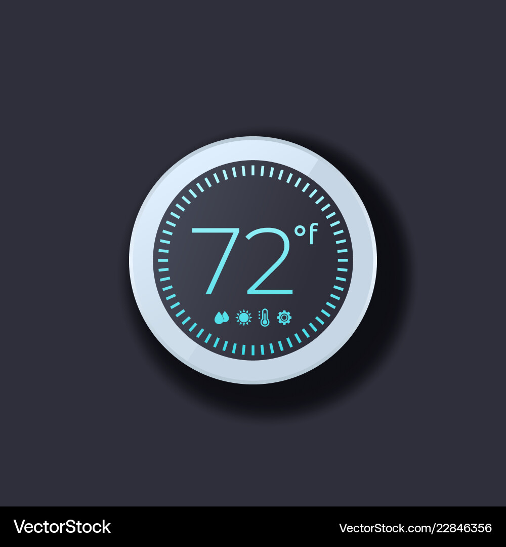 Digital thermostat Royalty Free Vector Image - VectorStock