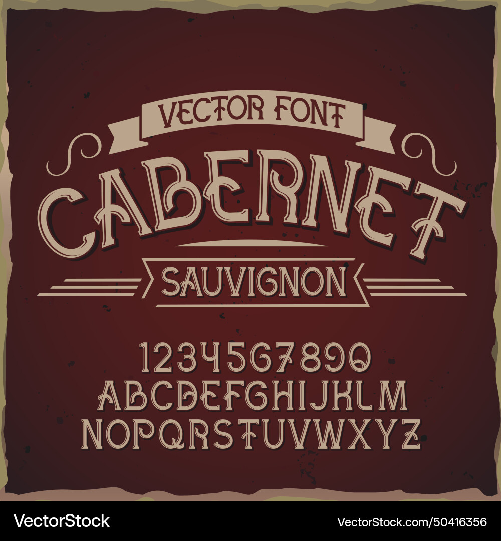 Good handcrafted font for any label design Vector Image