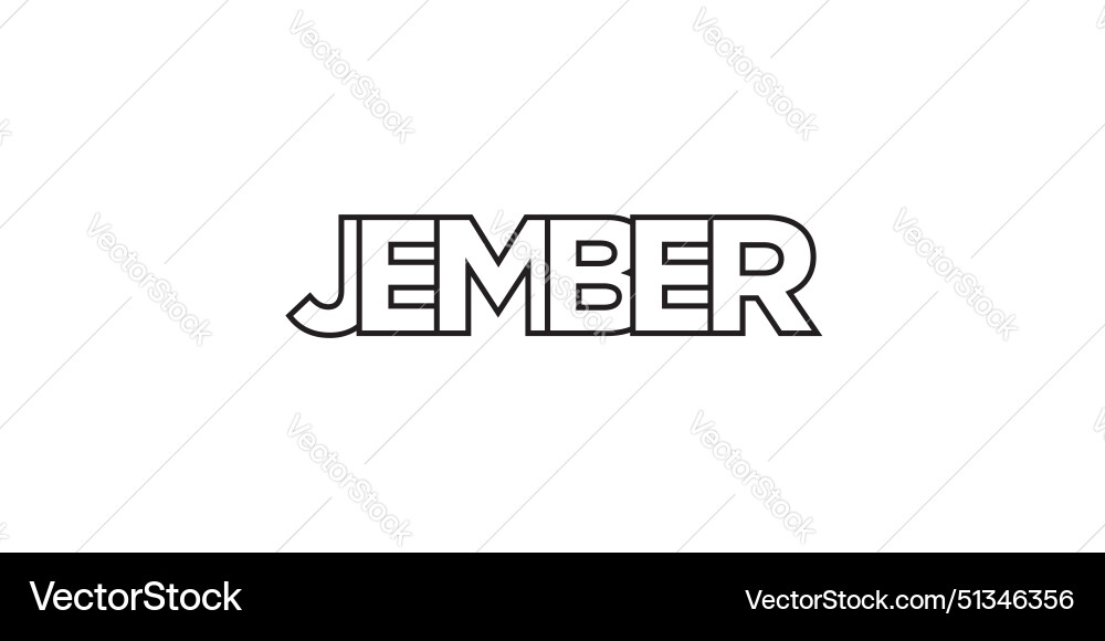 Jember in the indonesia emblem design Royalty Free Vector