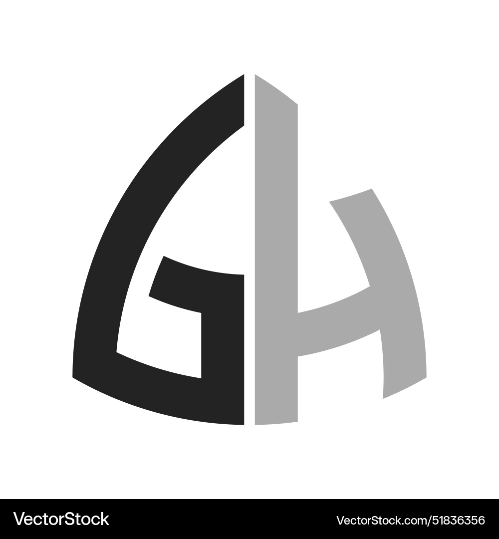 Modern creative gh logo design letter icon Vector Image