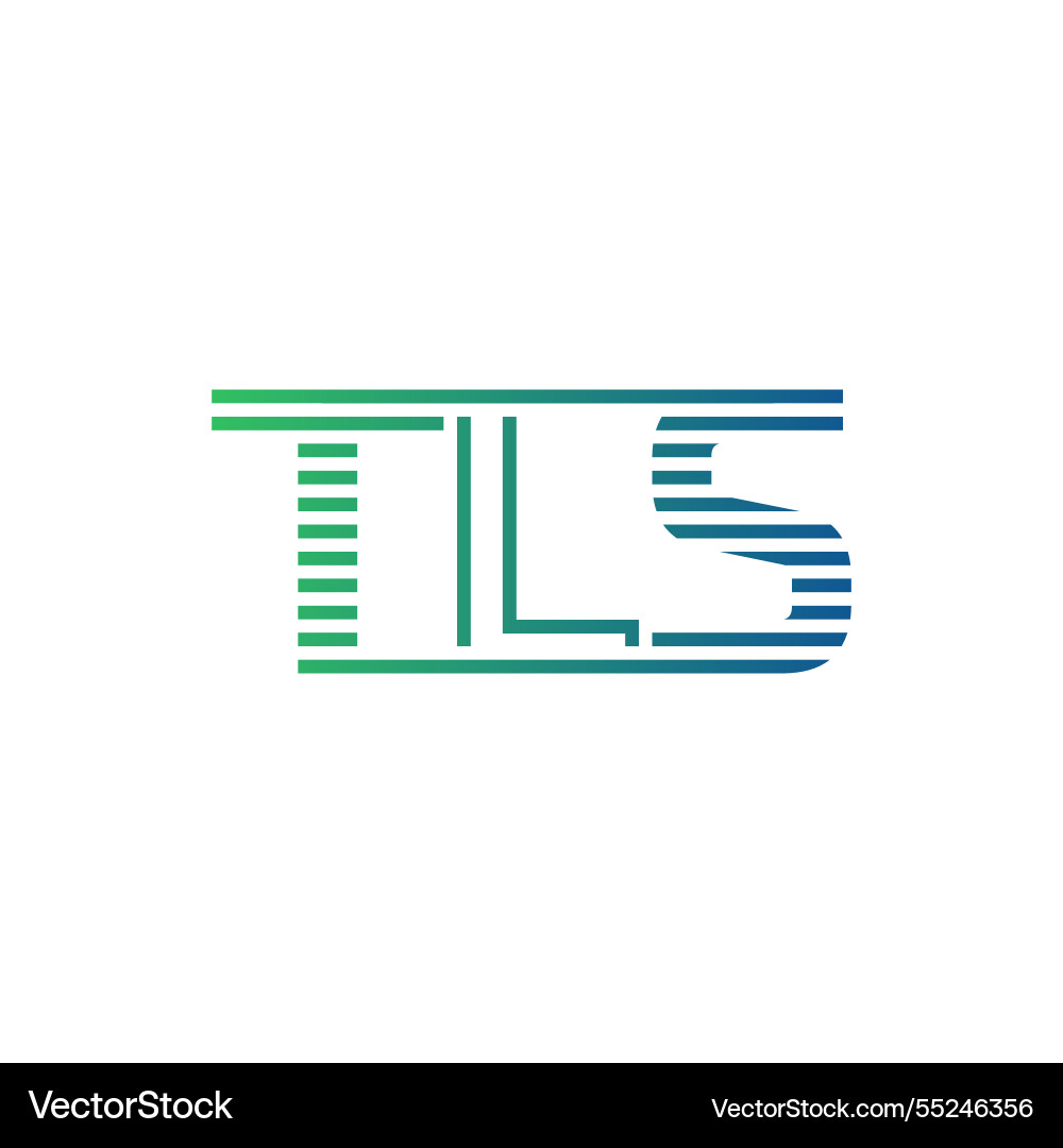 Modern tls logo design letter minimalist Vector Image