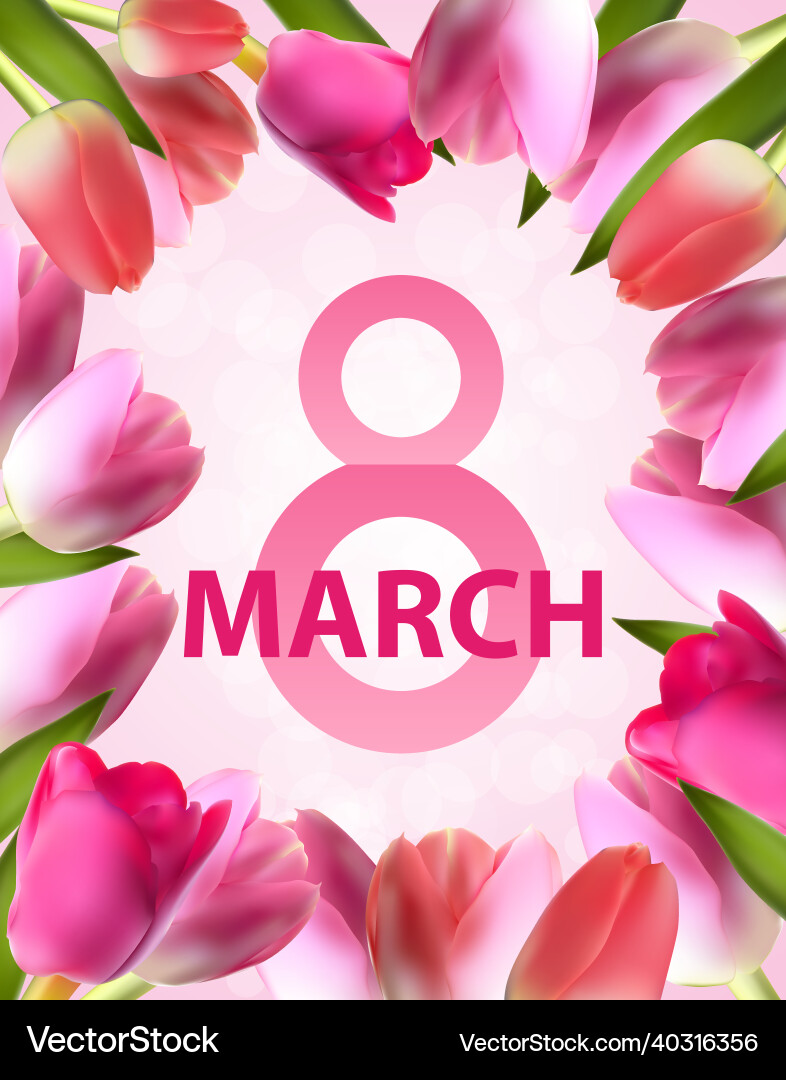 Poster 8 march card Royalty Free Vector Image - VectorStock
