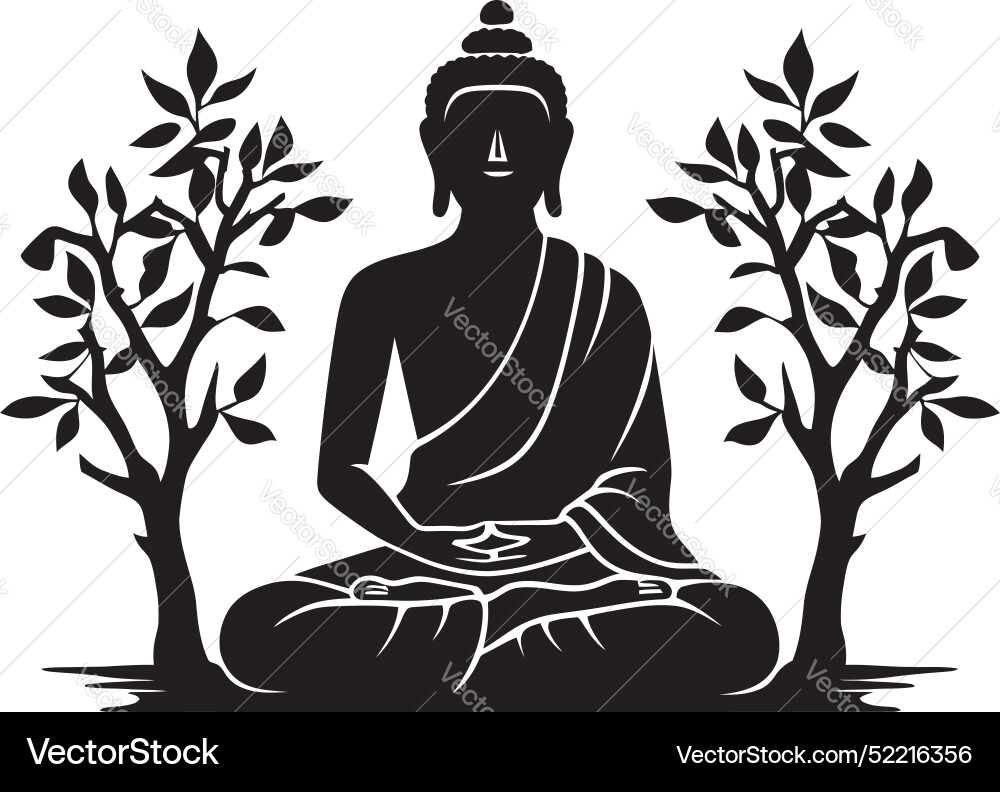 Transcendental peace lord buddha emblematic Vector Image