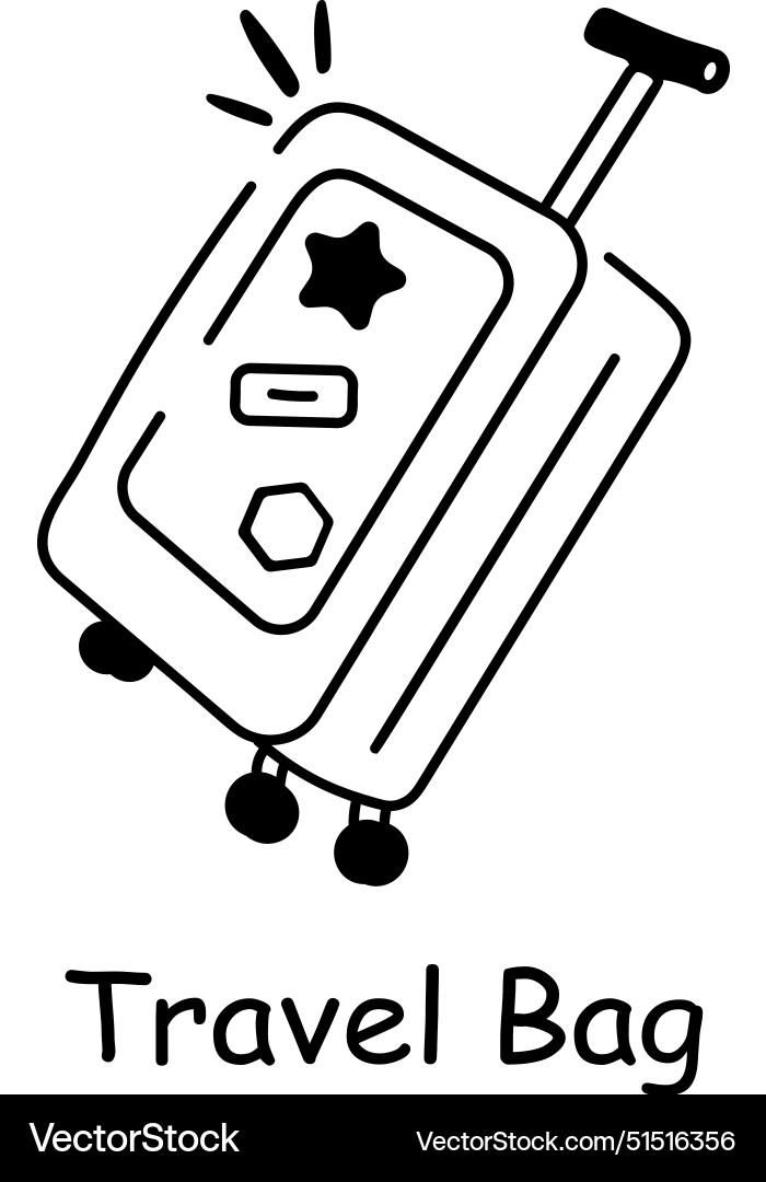 Travel bag Royalty Free Vector Image - VectorStock