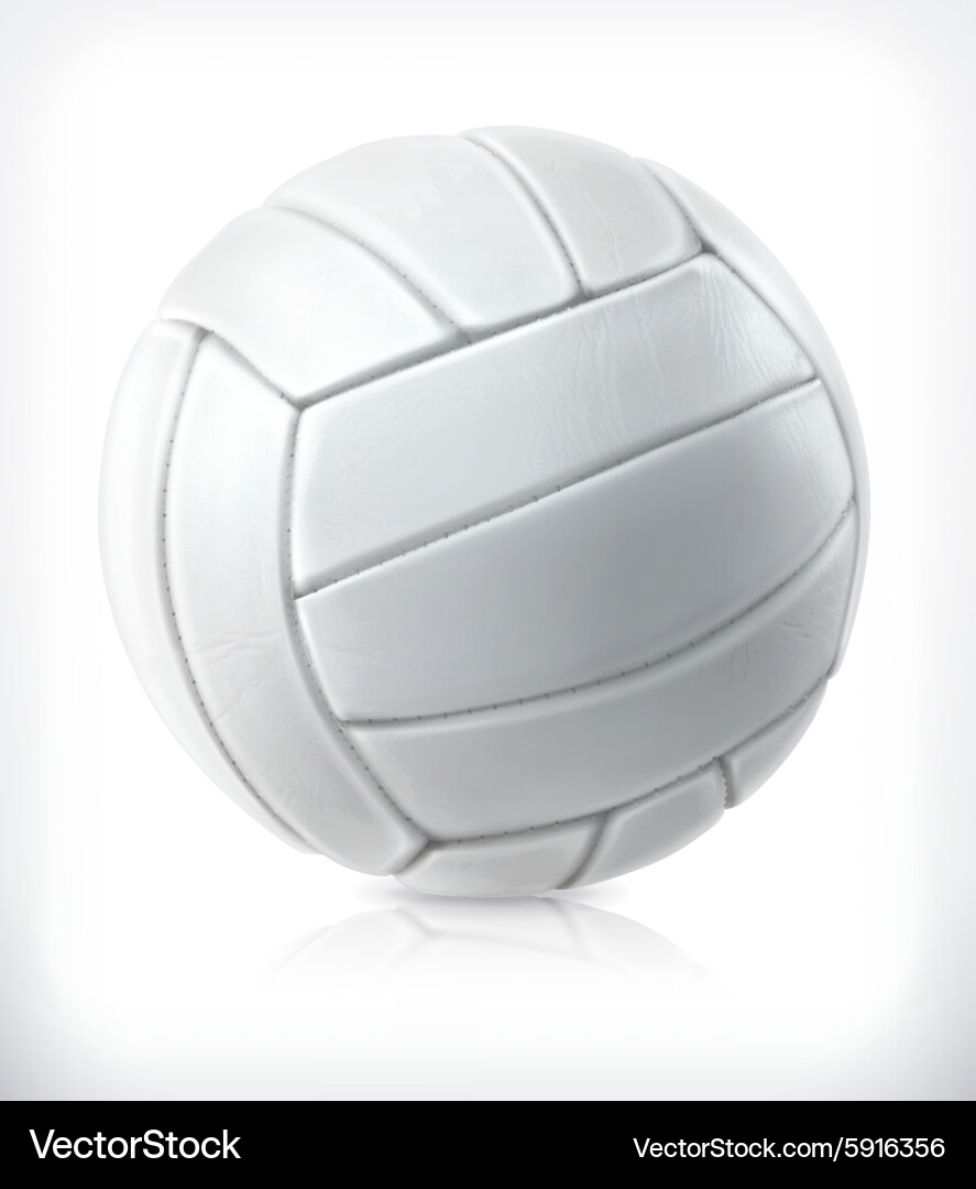 Volleyball Icon - White Royalty Free Vector Image