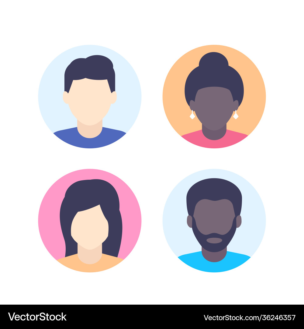 Avatars default photo placeholders Royalty Free Vector Image