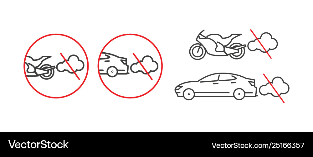 Before refueling switch engine off set Royalty Free Vector