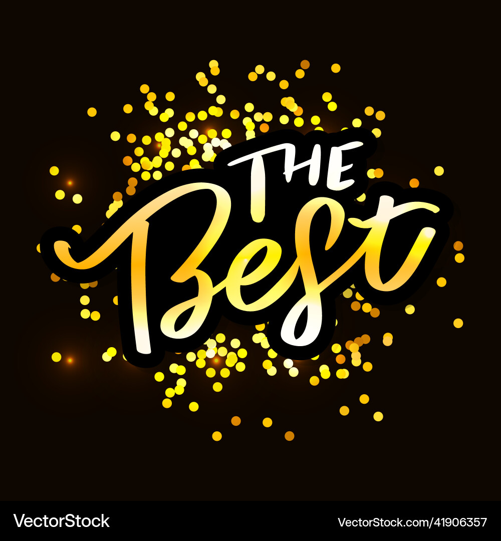 Best hand drawn lettering card with heart Vector Image