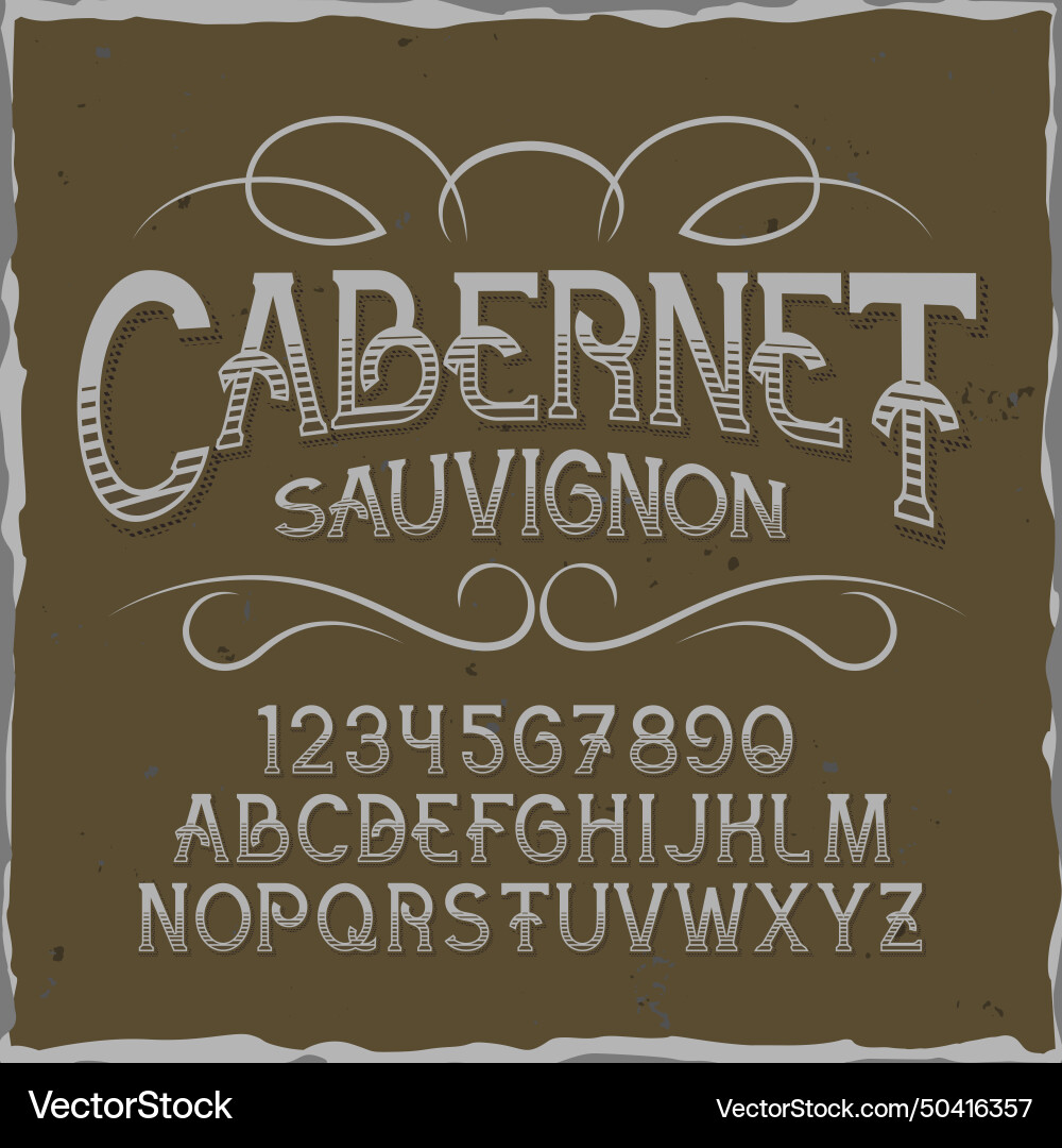 Good handcrafted font for any label design Vector Image