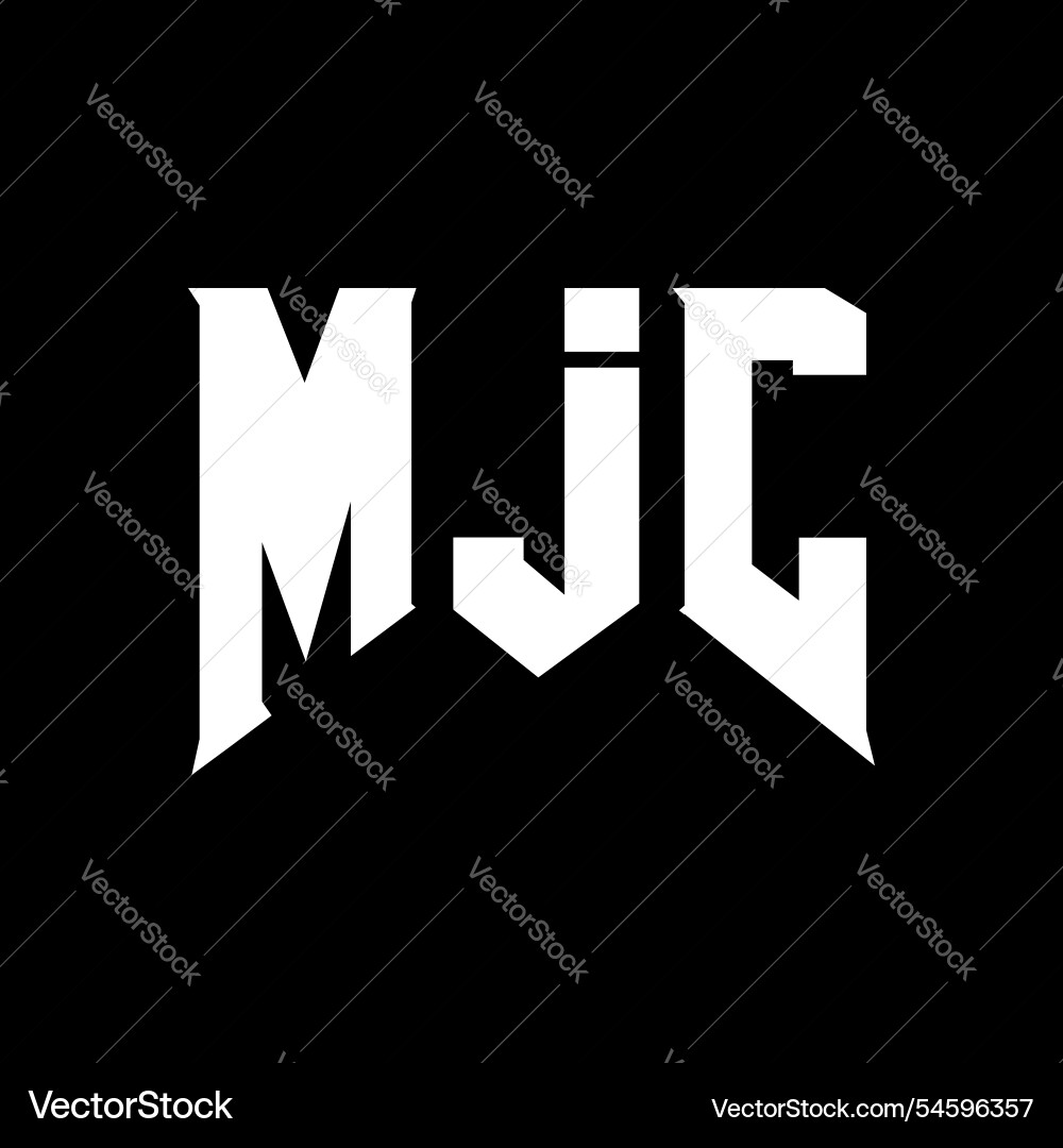 Mjc letter logo design for technology company Vector Image