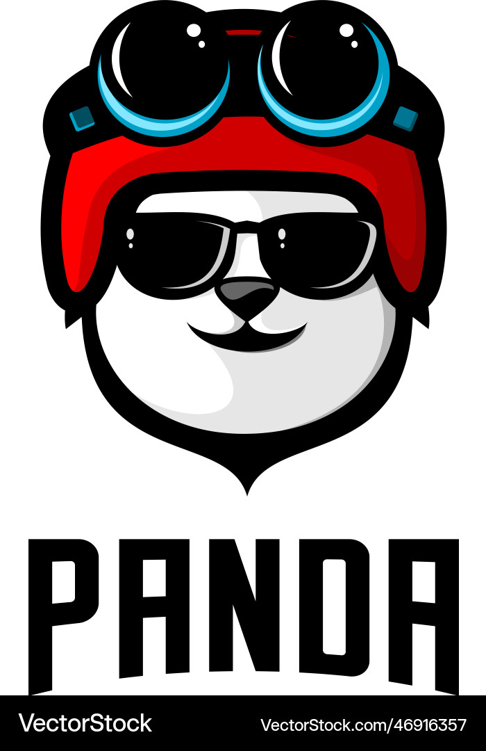 Panda biker Royalty Free Vector Image - VectorStock