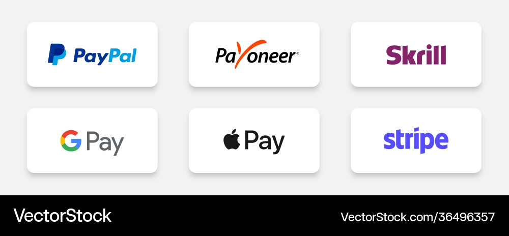 Payment Gateway Logos Royalty Free Vector Image