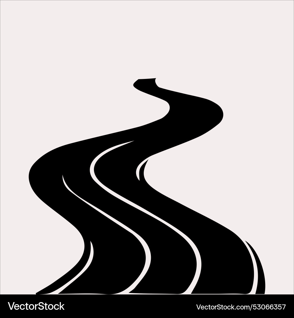 Road silhouette on a white background Royalty Free Vector