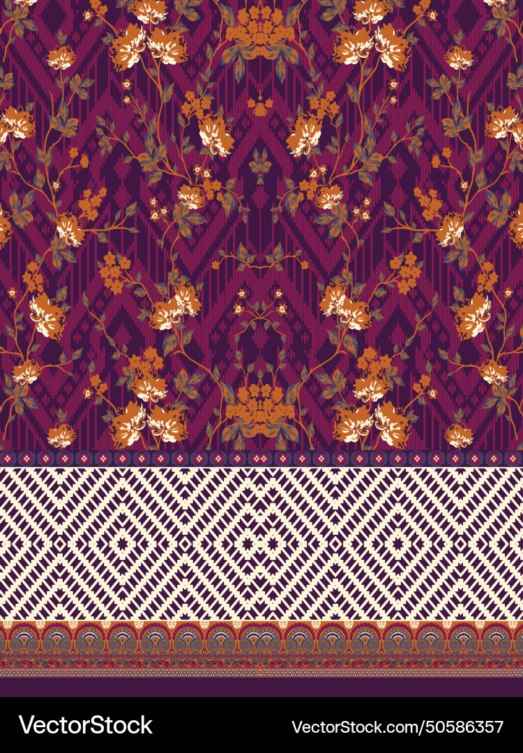 Textile digital design fabric print wallpaper Vector Image