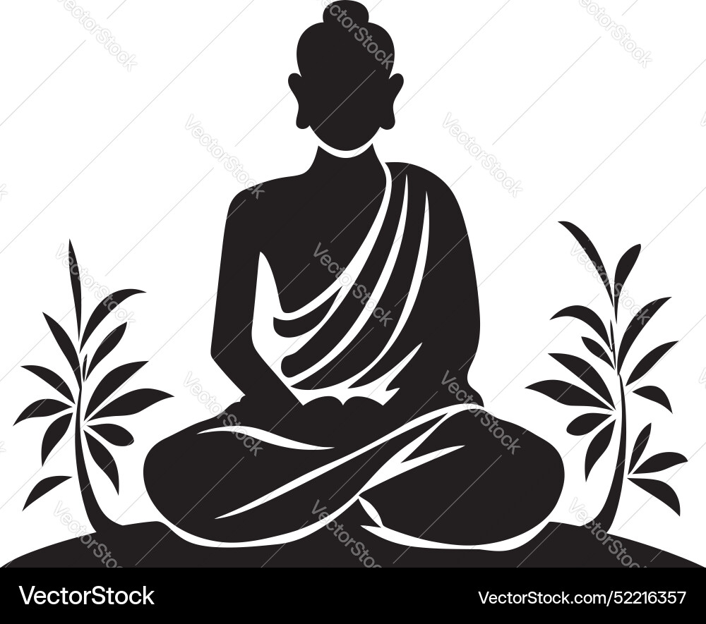 Transcendental peace lord buddha emblematic Vector Image