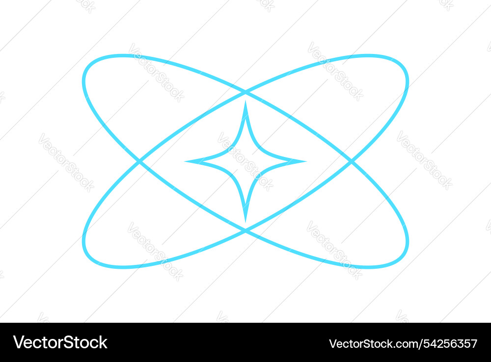 Y2k Atomsymbol Lizenzfreies Vektorbild - VectorStock