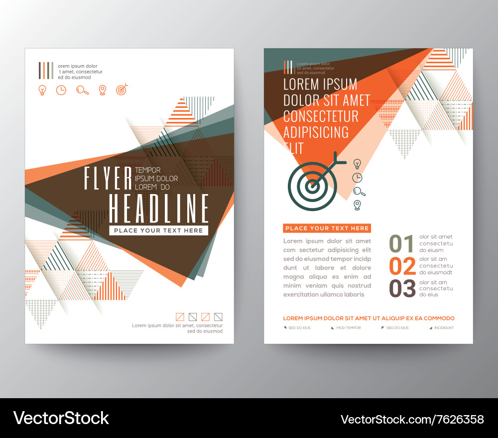 Abstract triangle shape poster brochure flyer Vector Image