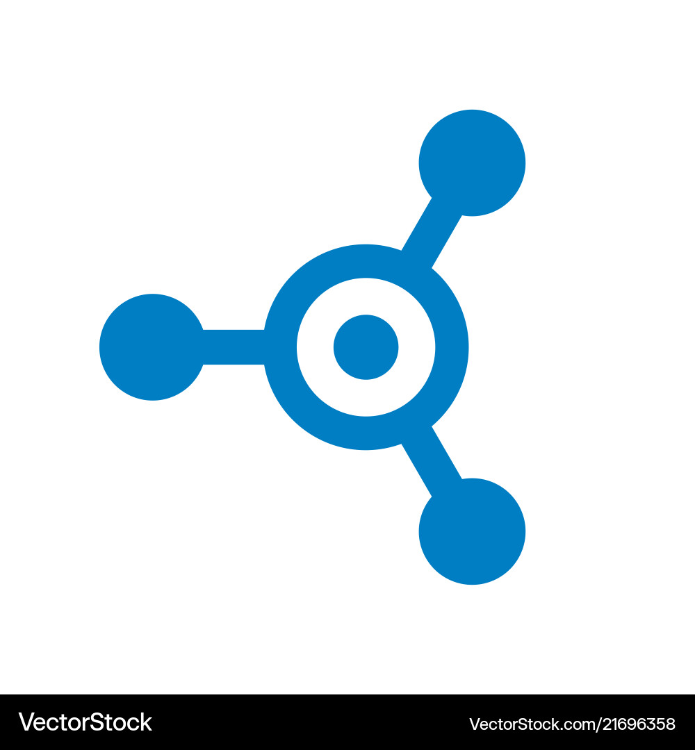 Connection and letter o logo design Royalty Free Vector