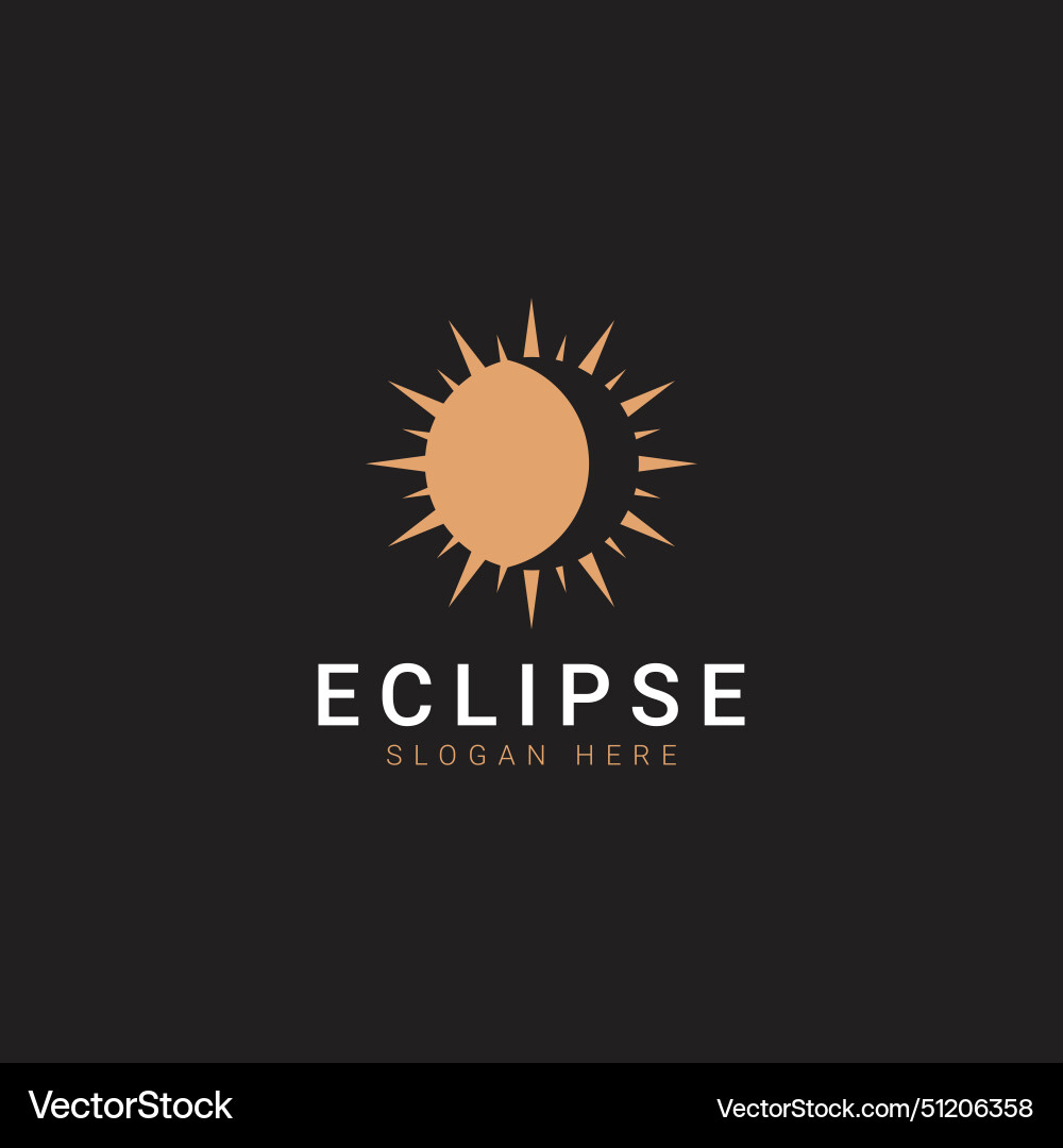 Eclipse logo template design inspiraton Royalty Free Vector