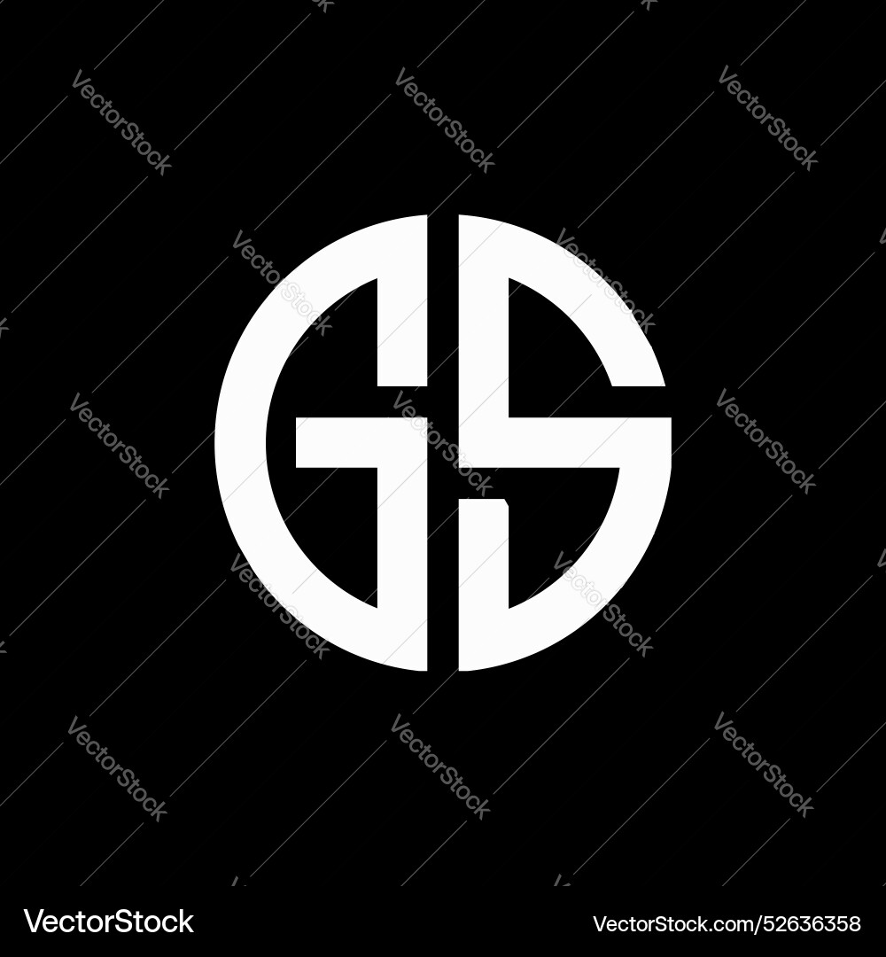 Elegant GS Monogram Logo Royalty Free Vector Image