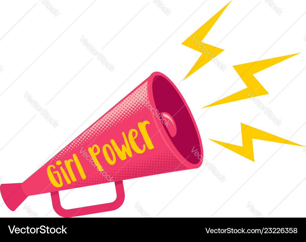 Girl power retro poster Royalty Free Vector Image