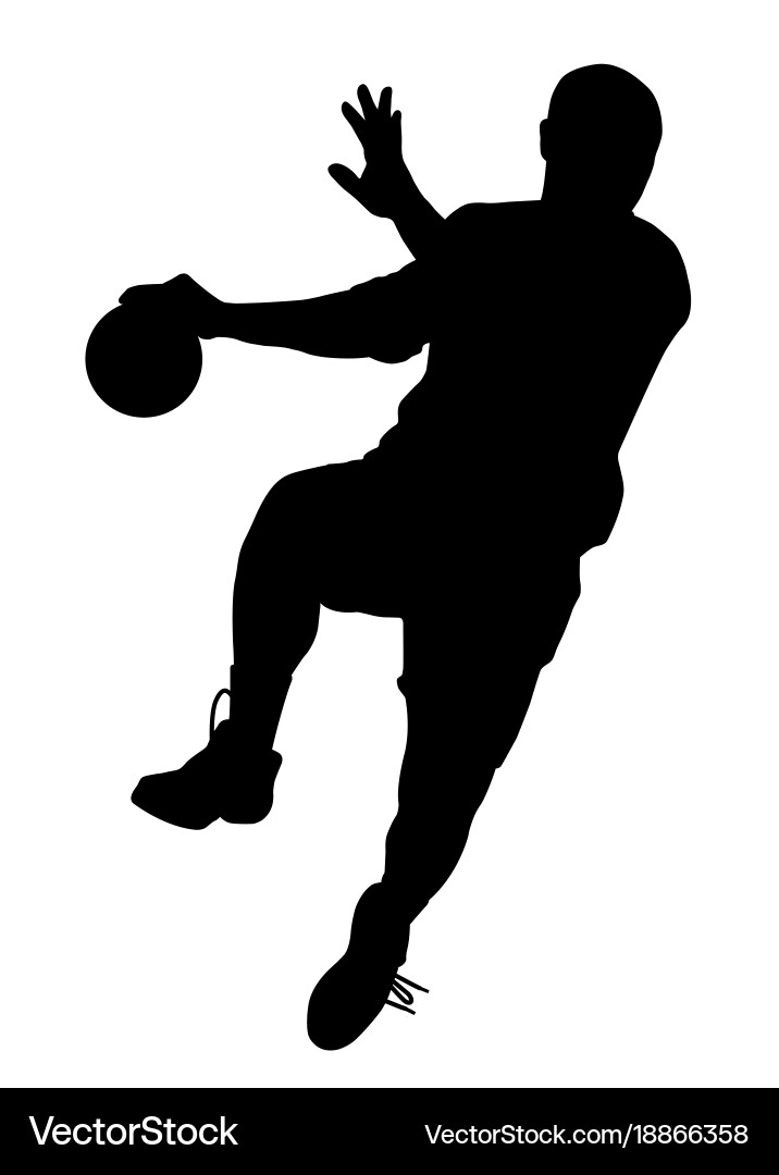 Male handball player Royalty Free Vector Image