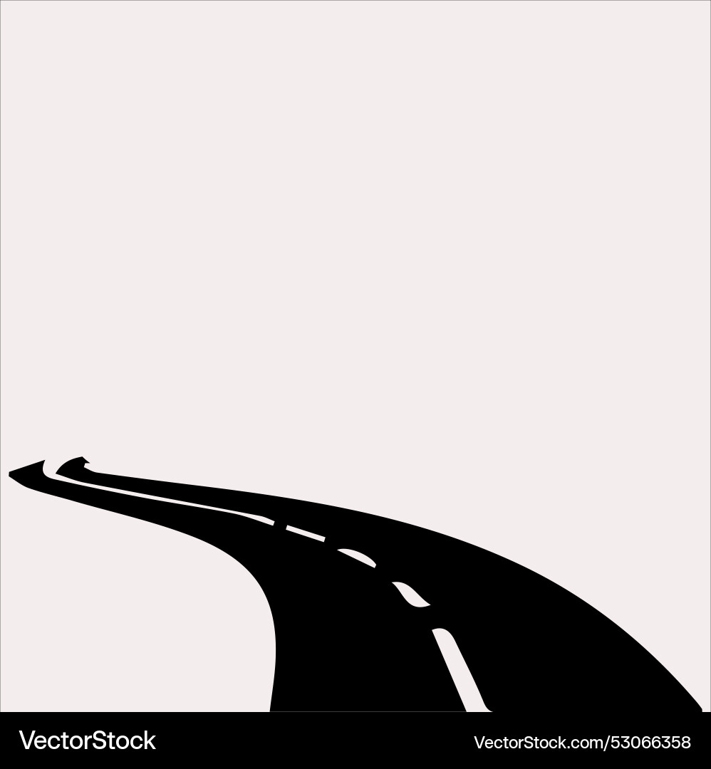 Road silhouette on a white background Royalty Free Vector