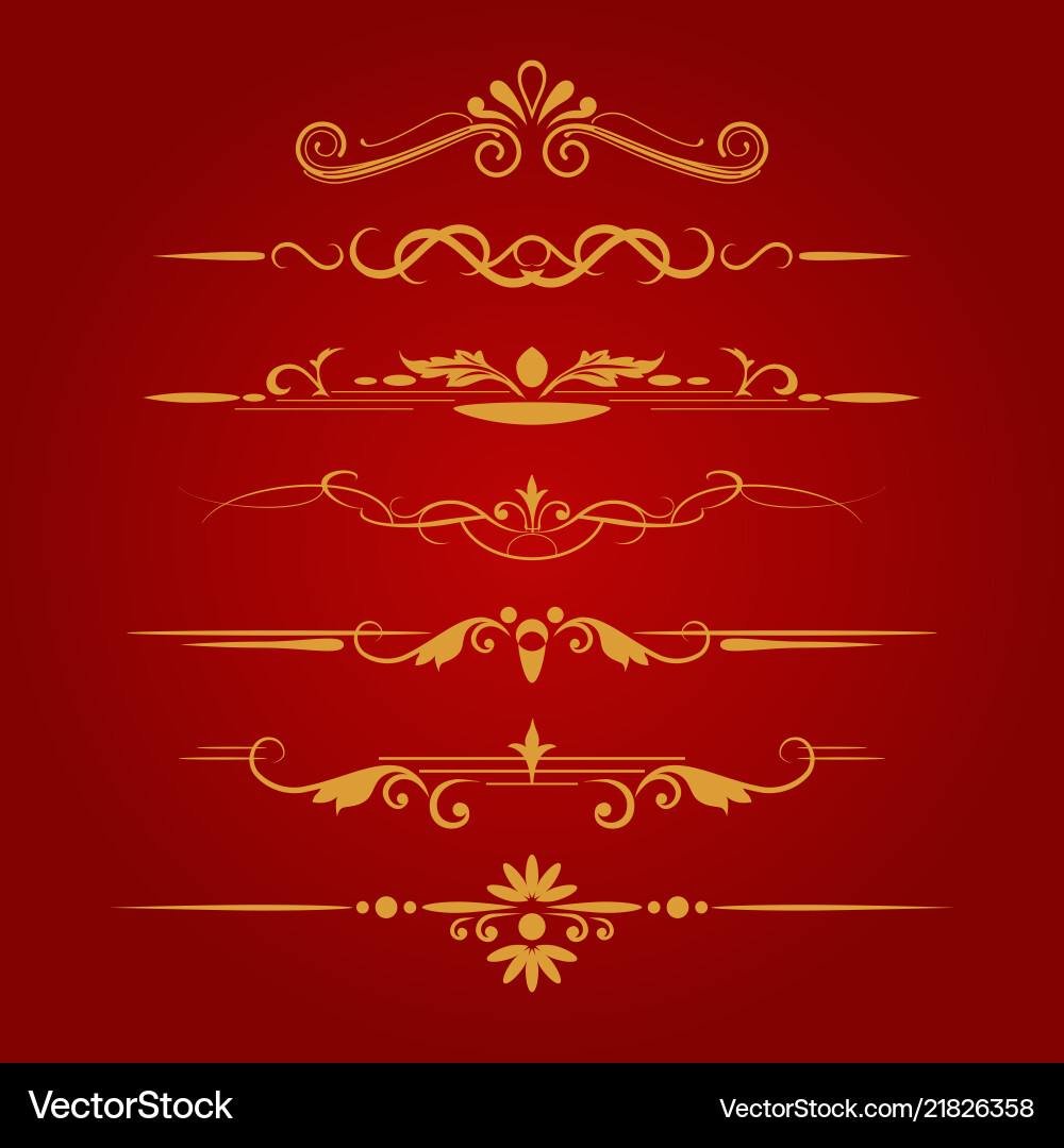Set of decorative delimiters Royalty Free Vector Image