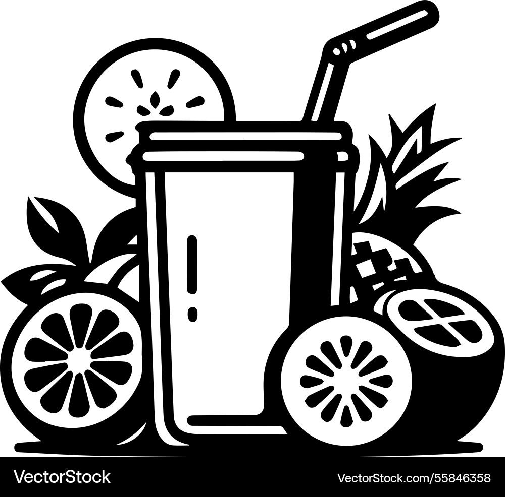 Simple icon of a fresh fruit smoothies logo Vector Image