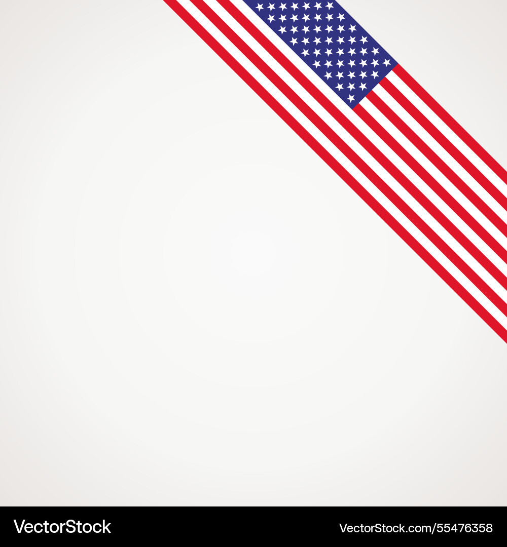 USA Flag Corner Ribbon Royalty Free Vector Image