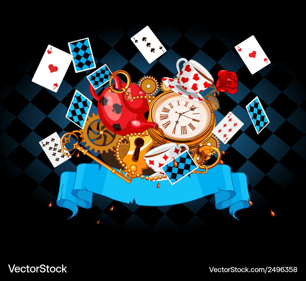 Wonderland mad design Royalty Free Vector Image