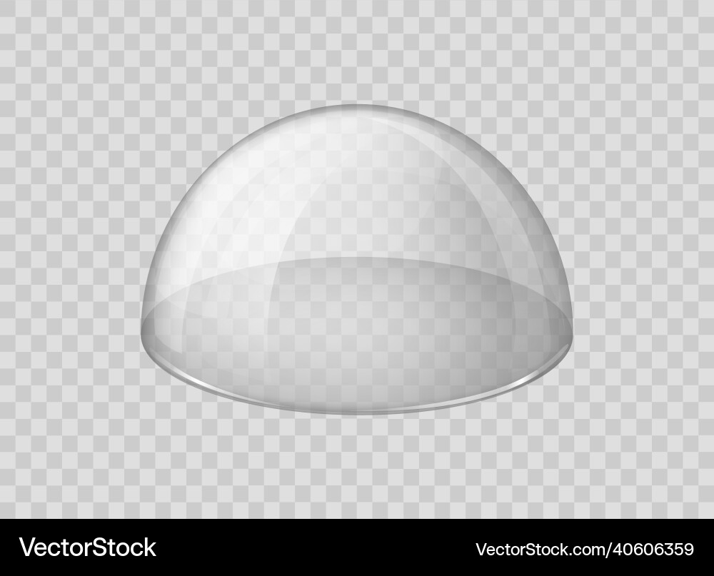 Acrylic sphere 3d transparent Royalty Free Vector Image