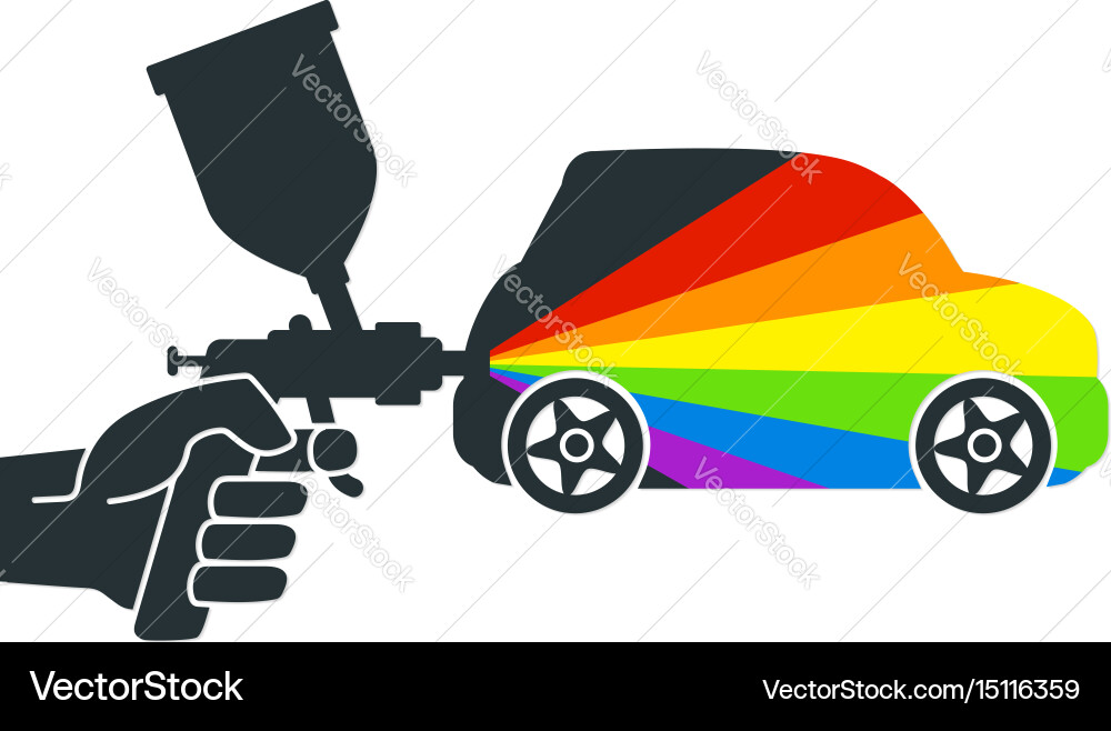Car painting Royalty Free Vector Image - VectorStock