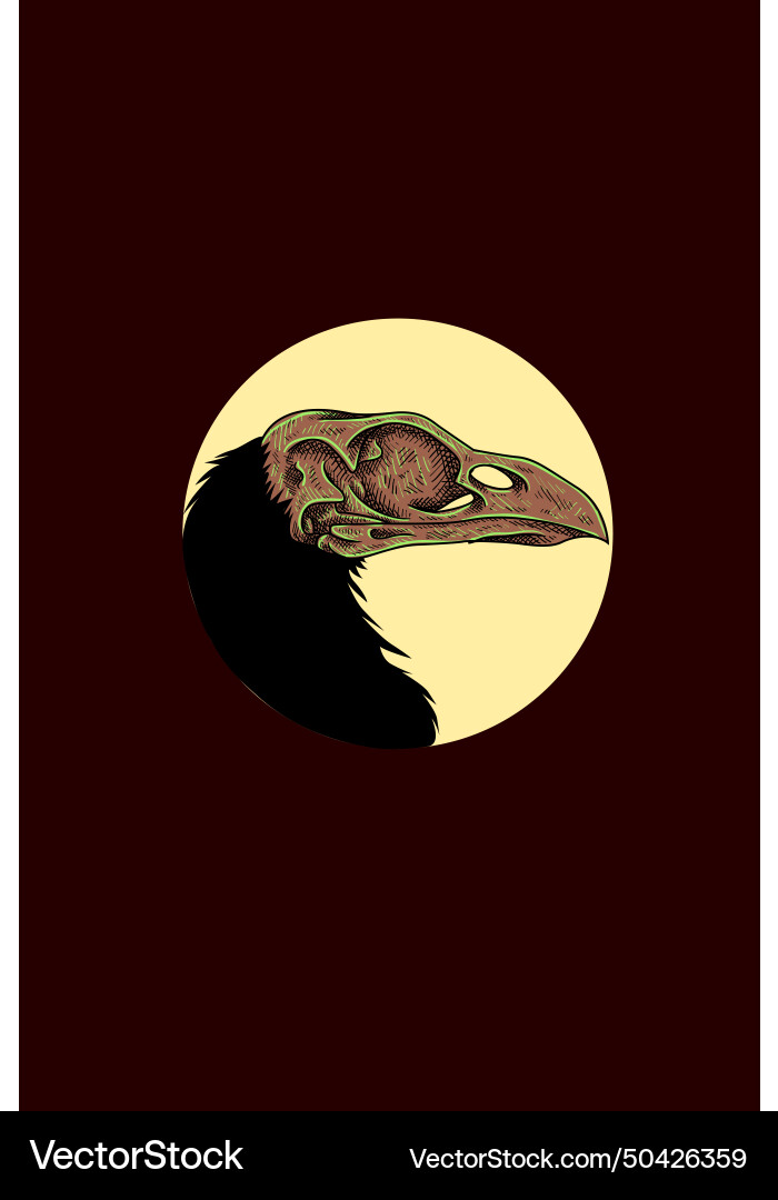 Crow skull Royalty Free Vector Image - VectorStock