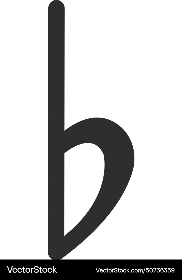 Flat music note symbol note black icon Royalty Free Vector