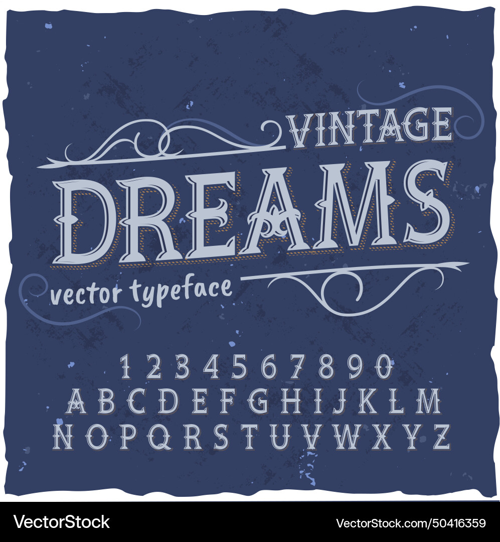 Good handcrafted font for any label design Vector Image