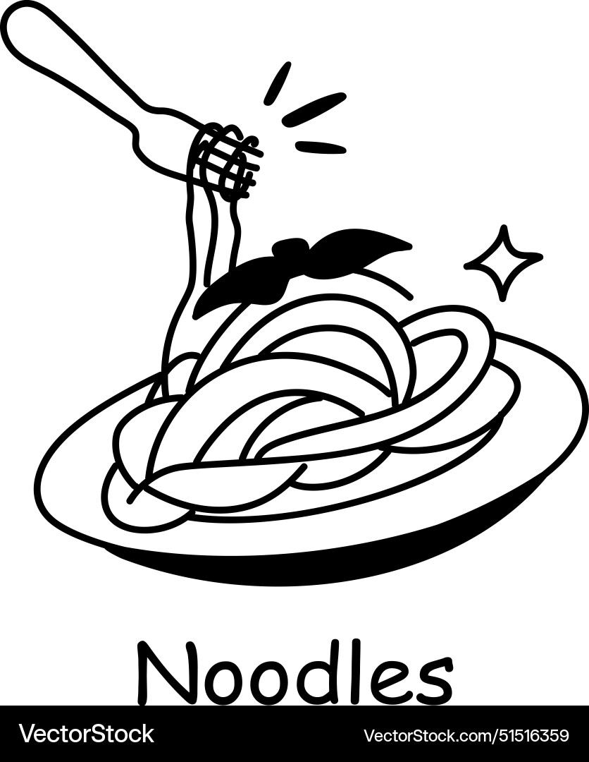 Noodles Royalty Free Vector Image - VectorStock