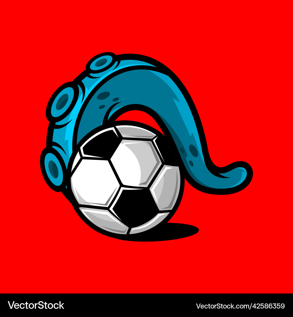 Octopus and ball Royalty Free Vector Image - VectorStock