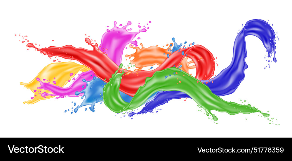Splash color paint watercolor spray abstract Vector Image