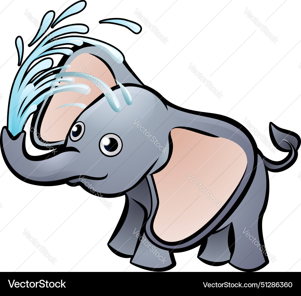 Elephant safari animals cartoon character Vector Image