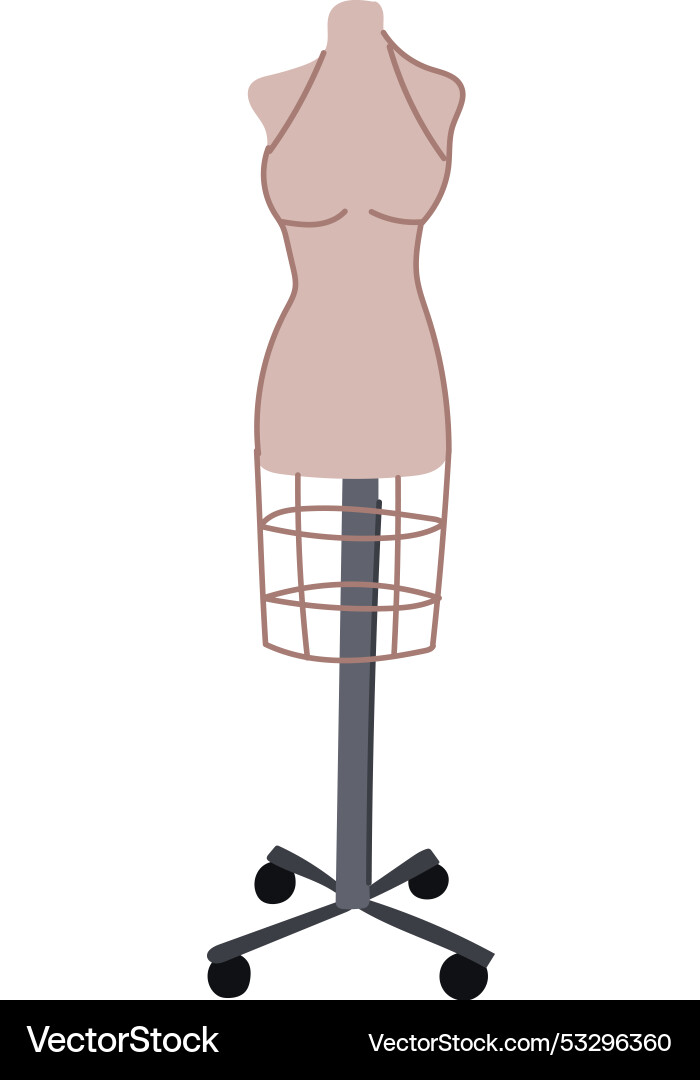 Garment mannequin tailor cartoon Royalty Free Vector Image
