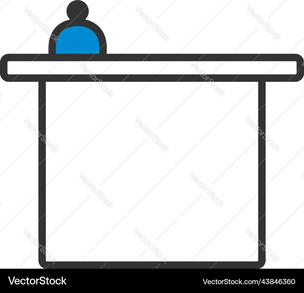 Hotel reception desk icon Royalty Free Vector Image